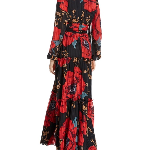 LINI | Dresses | Nwt 358 Lini Kristin Tiered Floral Maxi Dress Xs ...